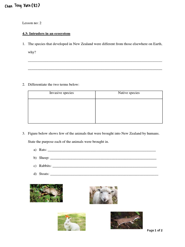 4.3: Intruders in An Ecosystem: Page 1 of 2 | PDF