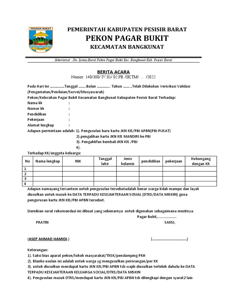 Berita Acara BPJS | PDF