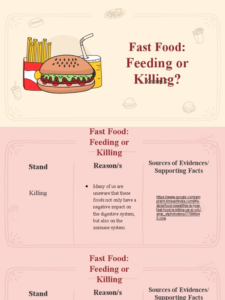 Fast Food - Feeding or Killing | PDF