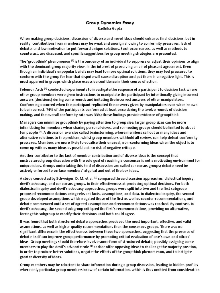 Minimizing Groupthink in Decision-Making | PDF | Conformity | Social ...