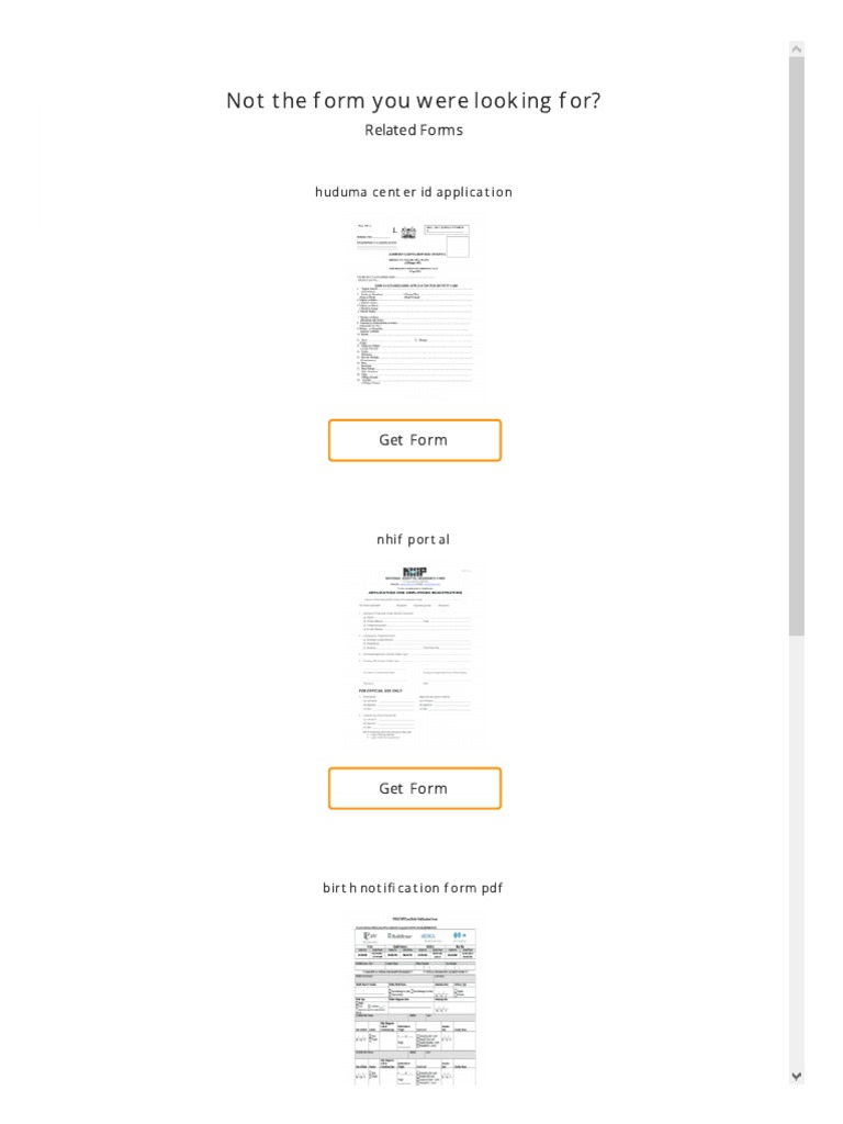 Kenya Form Registration Birth - Fill Online, Printable, Fillable, Blank ...