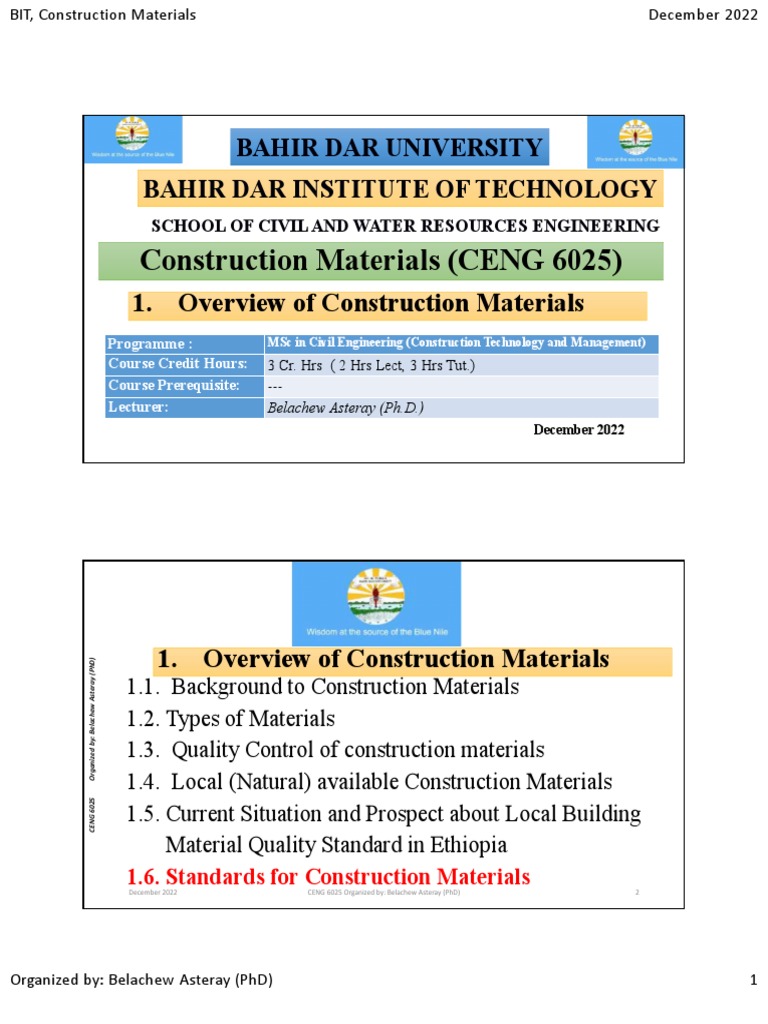 Overview of Construction Materials: Types, Quality Control Standards, and the Current Situation ...