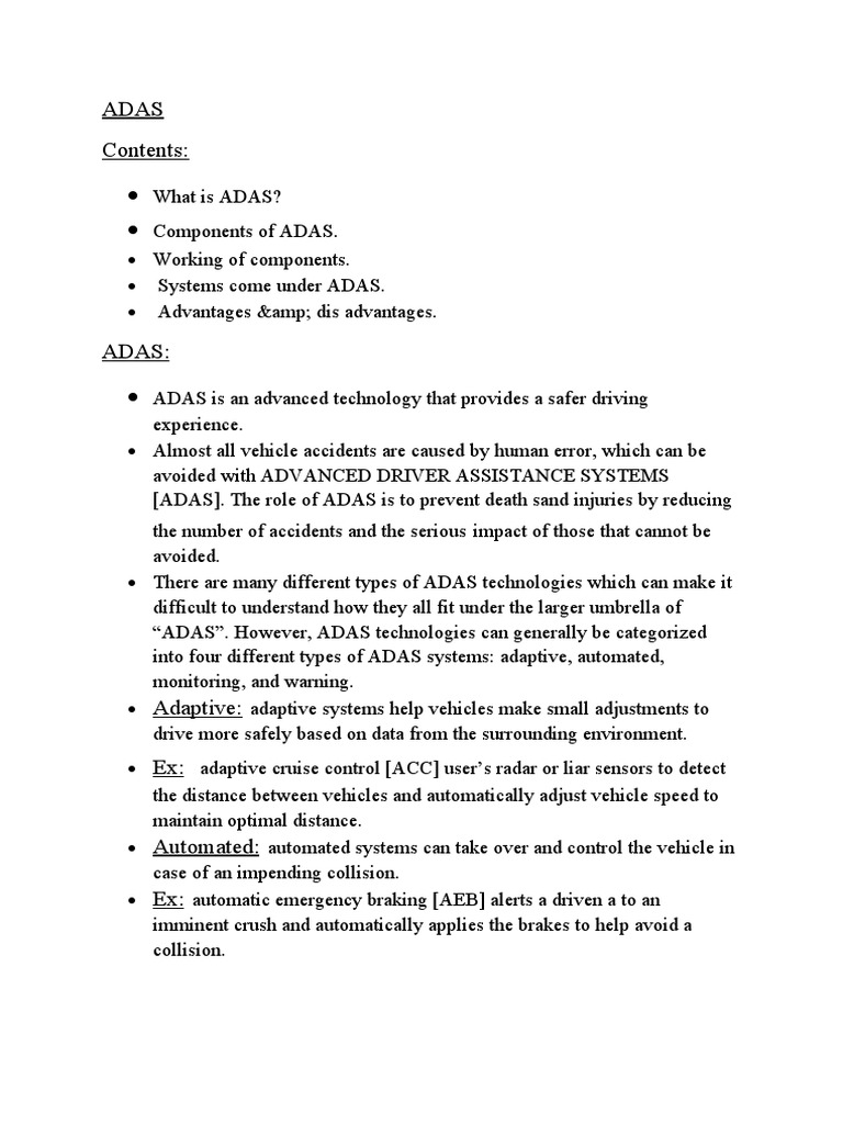 ADAS | PDF | Lidar | Radar