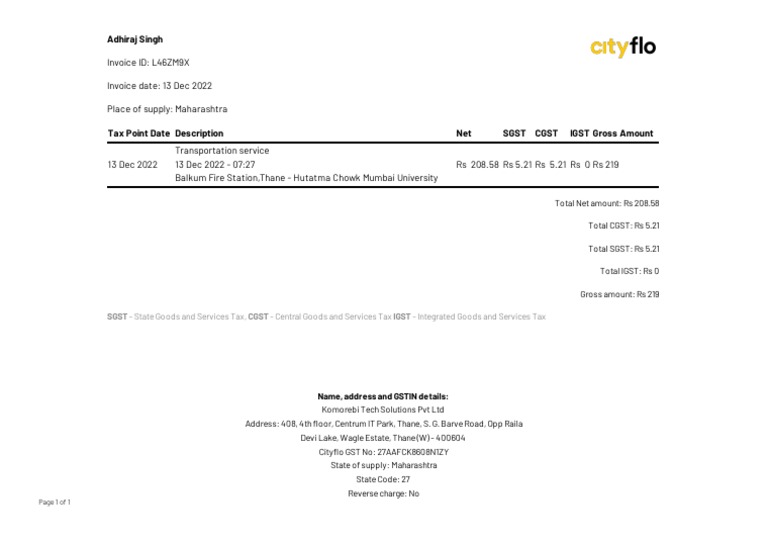 Invoice for Komorebi Tech Solutions | PDF