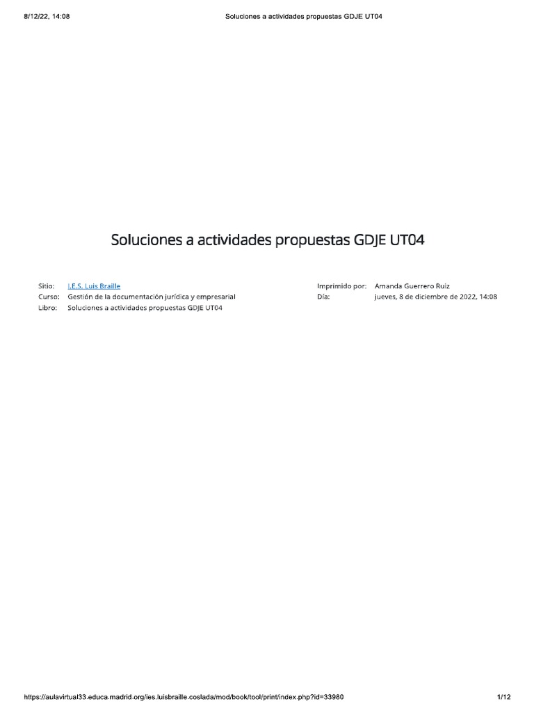 Soluciones A Actividades Propuestas GDJE UT04 | PDF