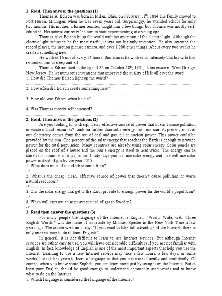 Thomas Edison: The Inventor Who Lit Up the World | PDF | Moon ...