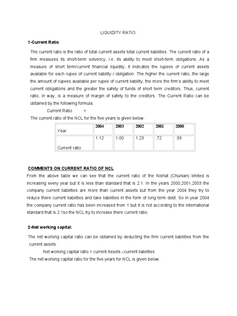 Ratio Analysis of NCL | PDF | Dividend | Equity (Finance)