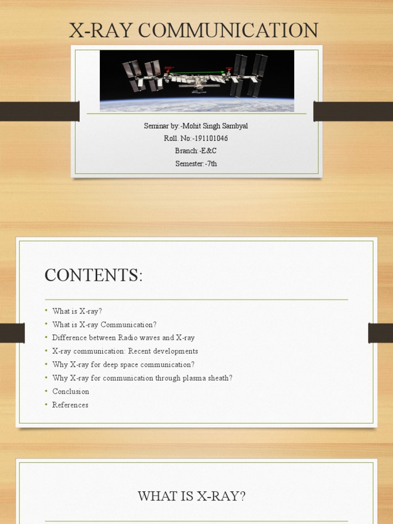 X Ray Communication | PDF | Radio | X Ray
