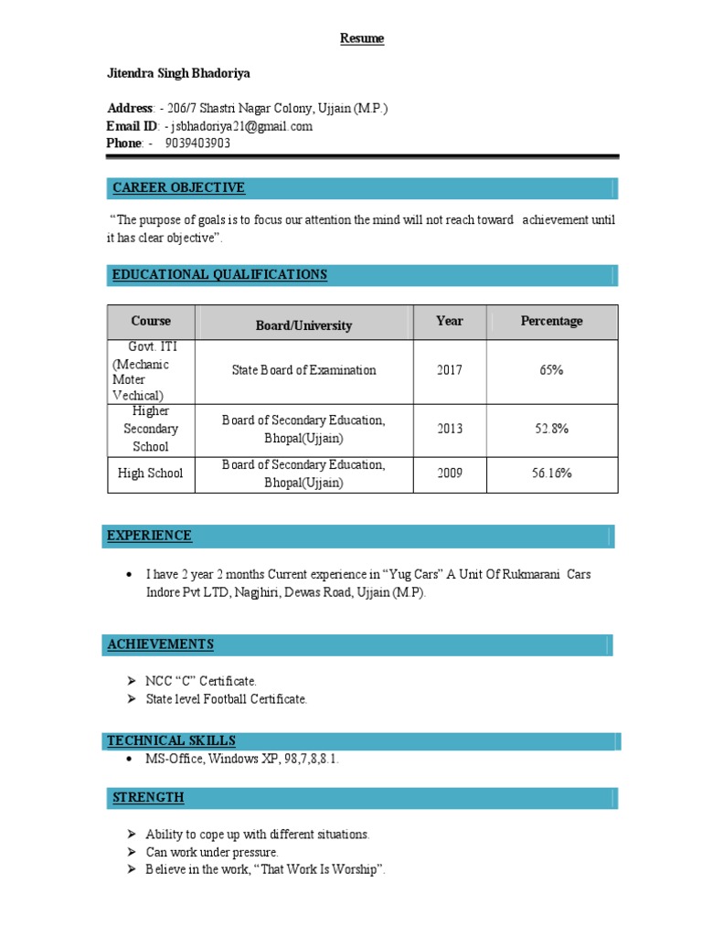 Jitendra Resume | PDF