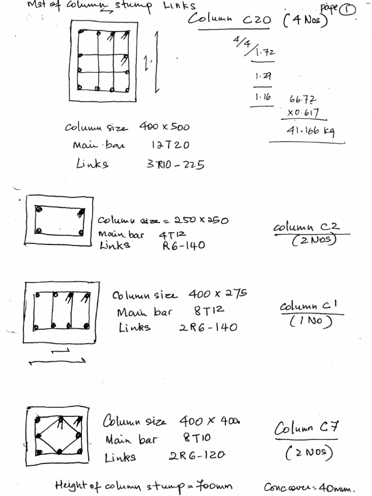 Question To Calculate Column Stumps Links Page 1 | PDF