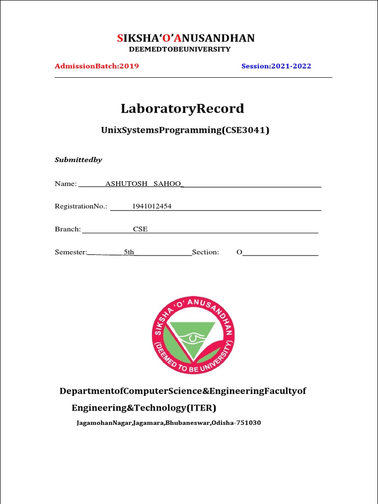 USP ASS 4 Ashutosh Sahoo 1941012454 CSE-O | Download Free PDF | Parameter (Computer Programming ...