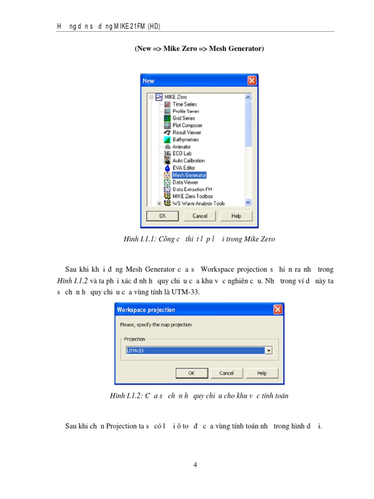 (New Mike Zero Mesh Generator) : Hướng dẫn sử dụng MIKE 21FM (HD) | PDF