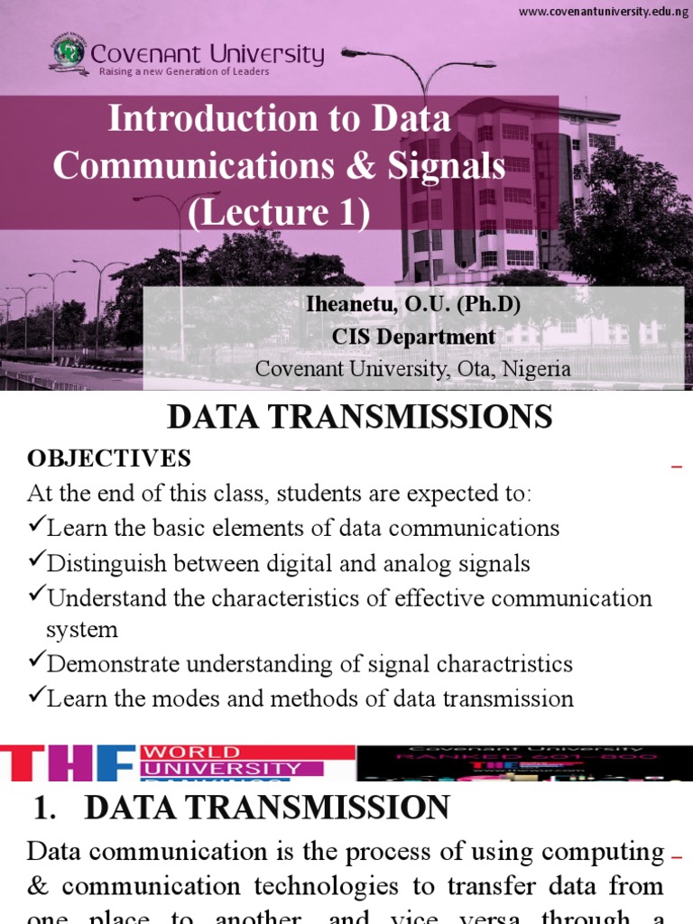 CSC 424 Lecture 1-2020 | PDF | Phase (Waves) | Frequency