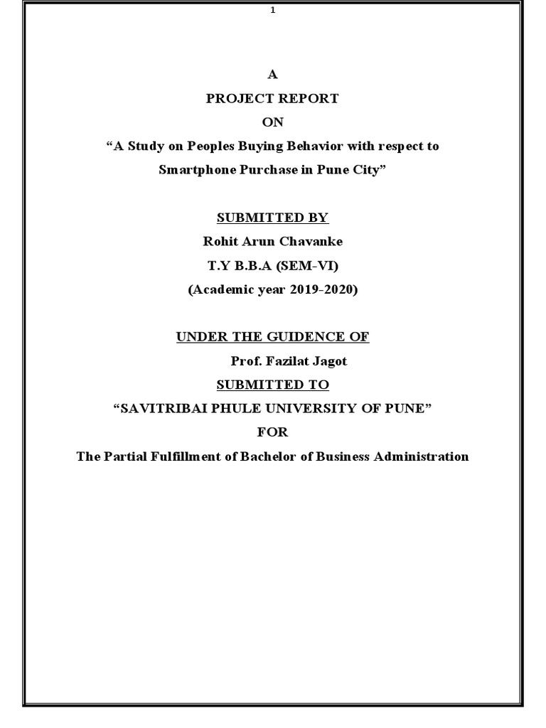 An Analysis of Smartphone Purchasing Trends and Consumer Behavior in Pune City | PDF ...