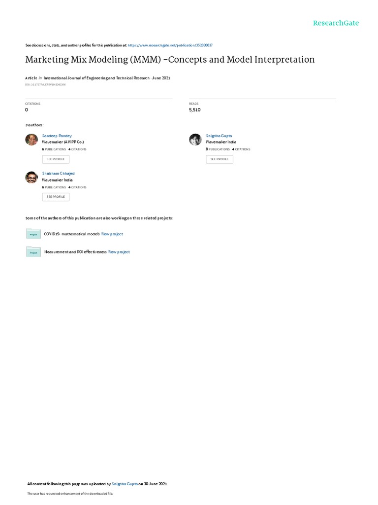 Marketing Mix Modeling MMM Concepts and Model Interpretation ...