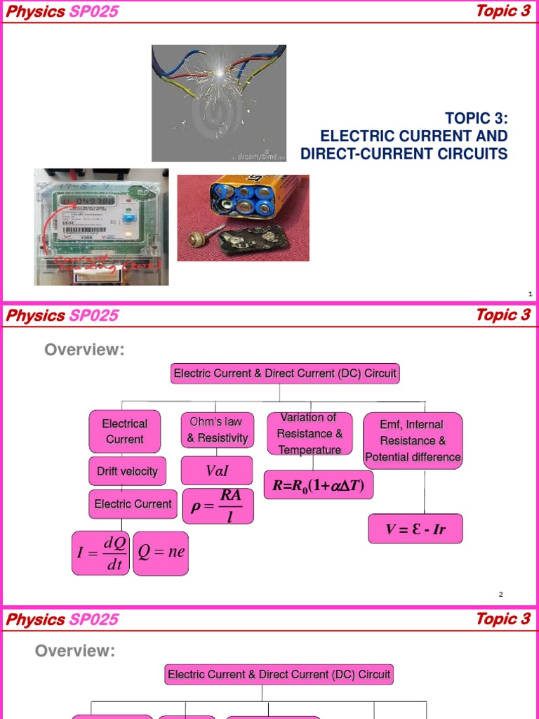 Sp025 Lecture Notes Topic 3 Nur Baizura | PDF | Electrical Resistivity ...