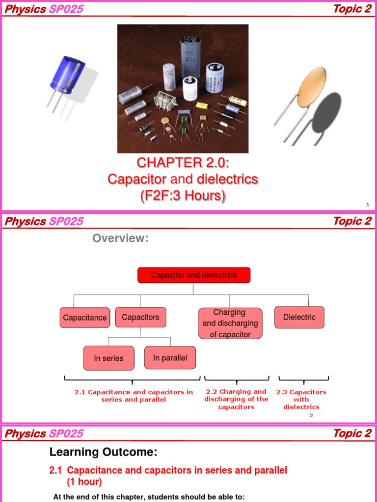Sp025 Lecture Notes Topic 2 Fatimah | PDF | Capacitance | Capacitor