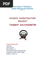 Physics Investigatory Project (XII) Tangent Galvanometer | PDF | Earth ...