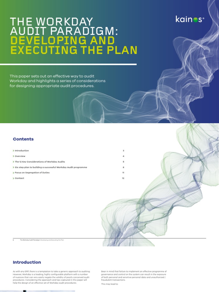 KAINOS The Workday Audit Paradigm Whitepaper | PDF | Audit | Cloud ...