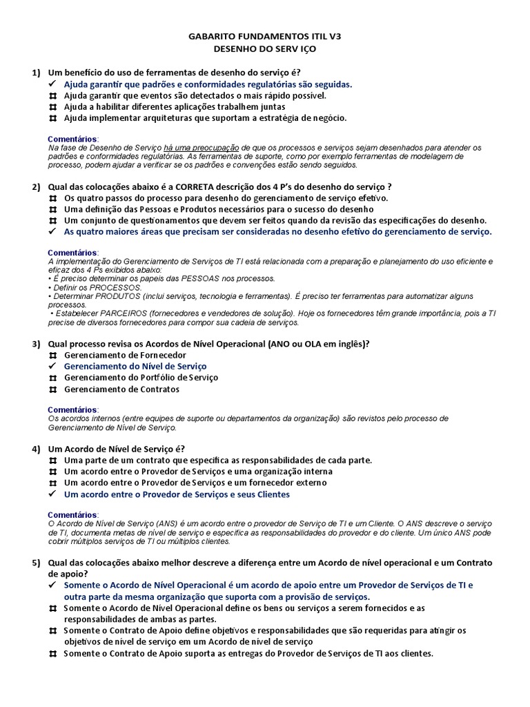 Análise de conceitos fundamentais de desenho de serviço segundo o ITIL ...