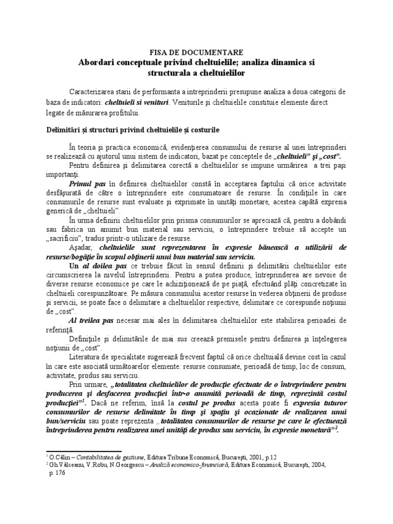 Fisa de Documentare Cheltuieli | PDF