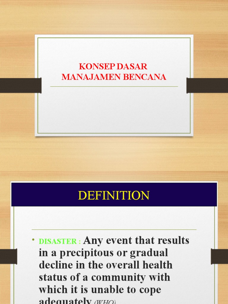 Konsep Dasar Manajemen Bencana-1 | PDF
