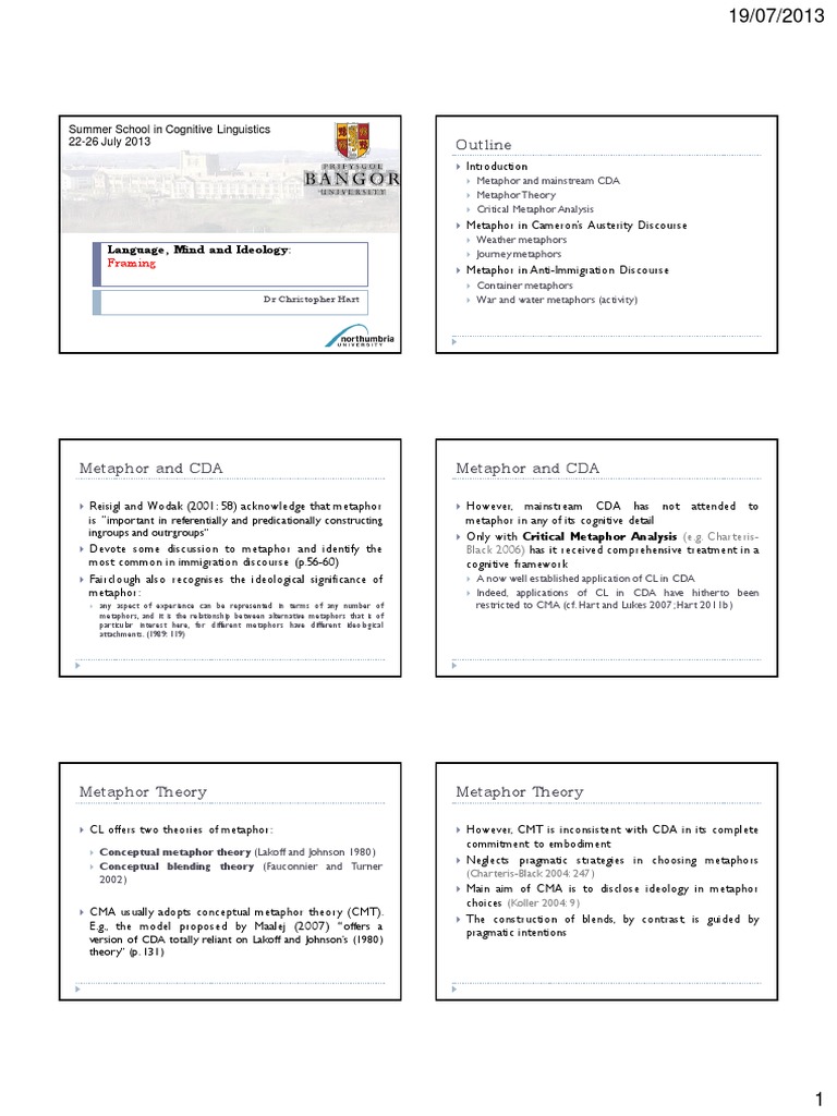 Cognitive Linguistics & Metaphor Analysis | PDF | Metaphor | Austerity