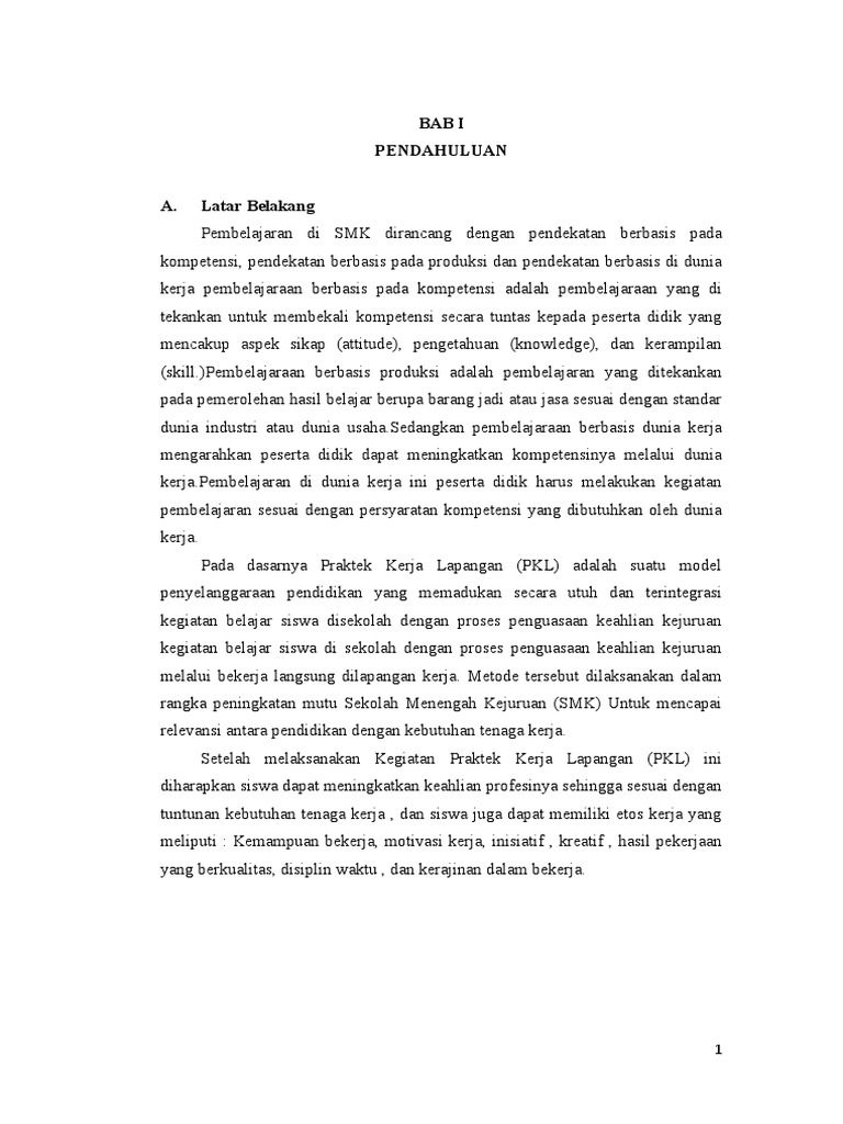 Isi Laporan PKL | PDF