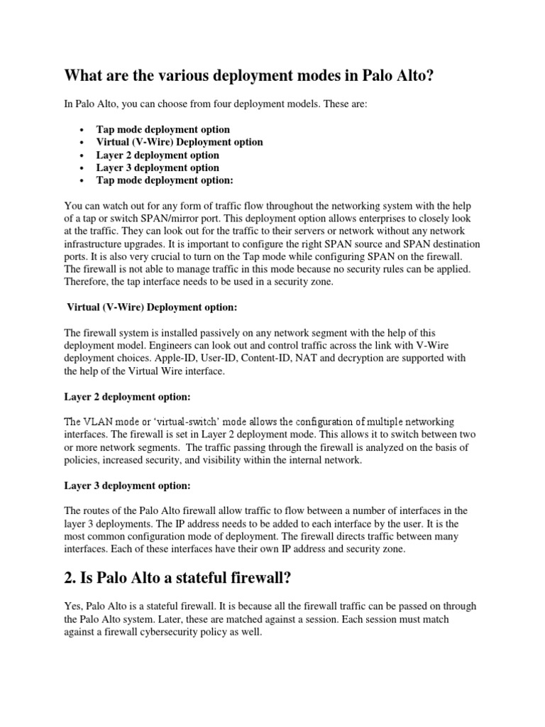 Palo Alto Firewall Questions | PDF | Computer Network | Router (Computing)