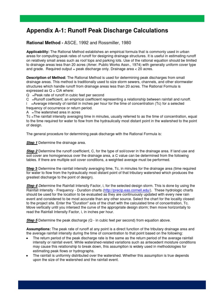 Run Off Coefficient | PDF | Drainage Basin | Surface Runoff