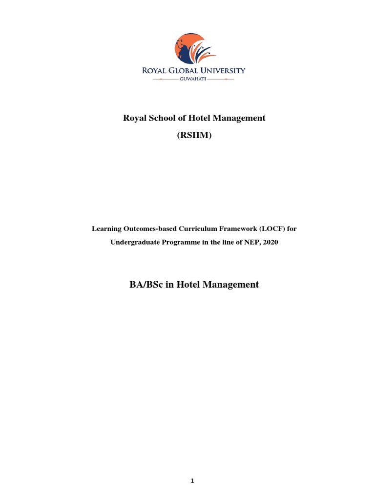 NEP 2020: BA/BSc Hotel Management Syllabus | PDF | Bachelor's Degree ...