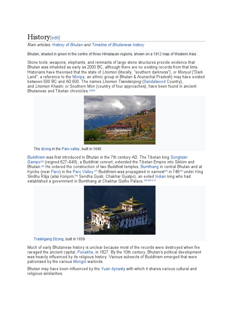 Bhutan History | PDF | Bhutan | Asia