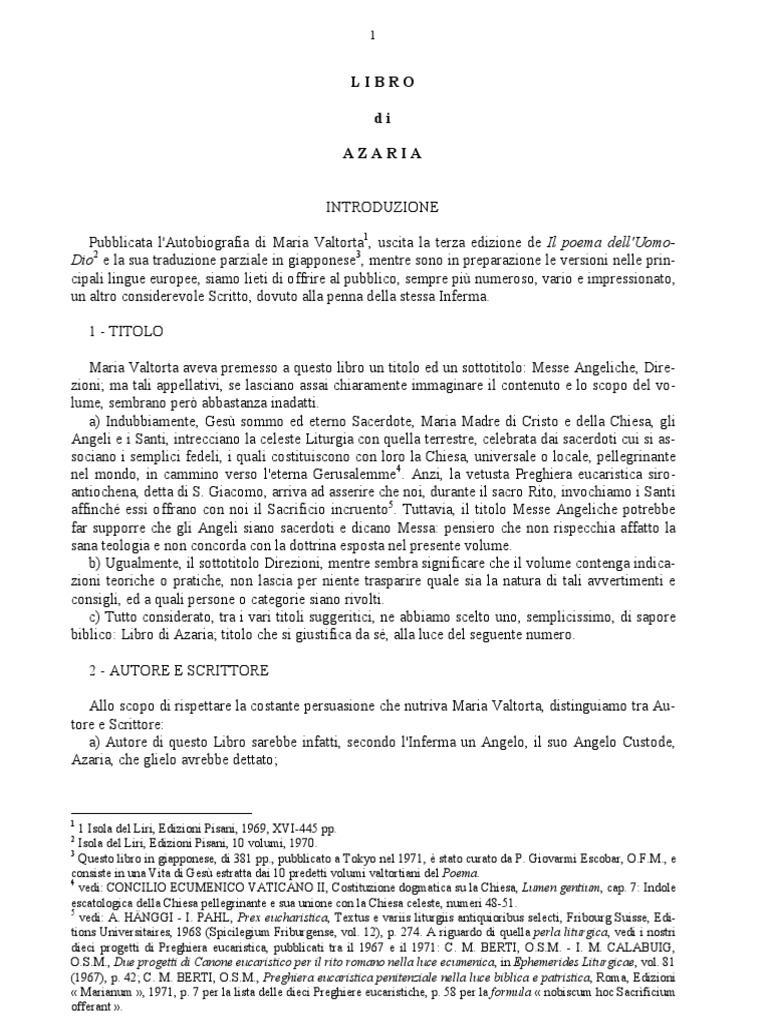 Libro de Azaria by Maria Valtorta | PDF