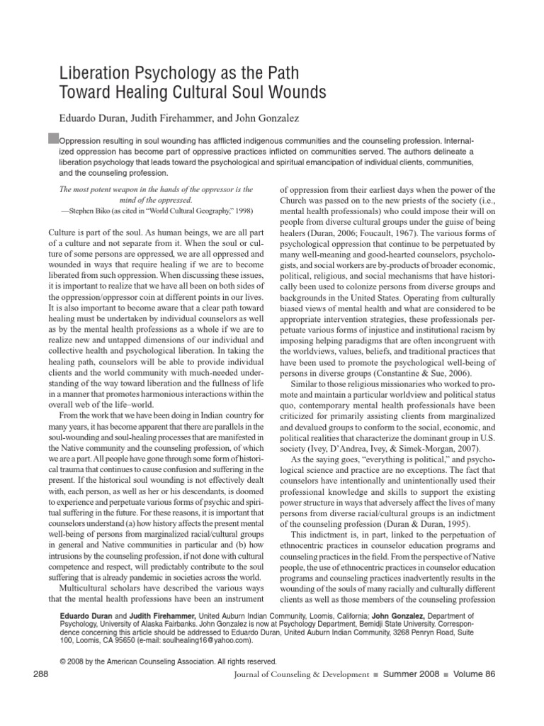 14 Liberation Psy | PDF | Mental Health | Psychology