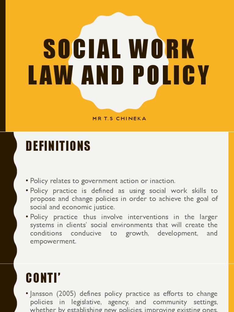 Social Work Policy Practice Overview | PDF | Social Work | Policy