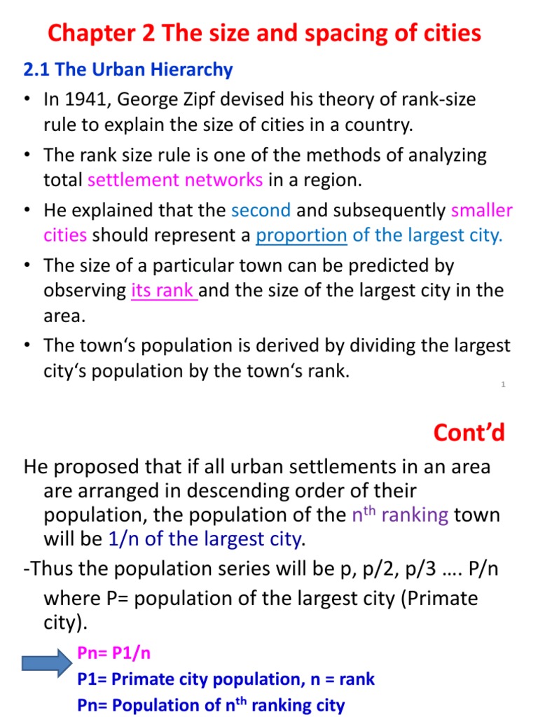 Chapter 2 The Size and Spacing of Cities | PDF | City | Metropolitan Area
