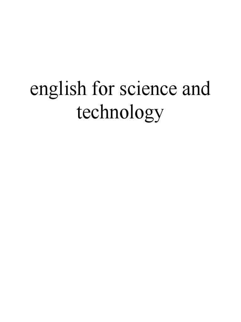 English For Science and Technology | PDF | Paragraph | Sentence ...