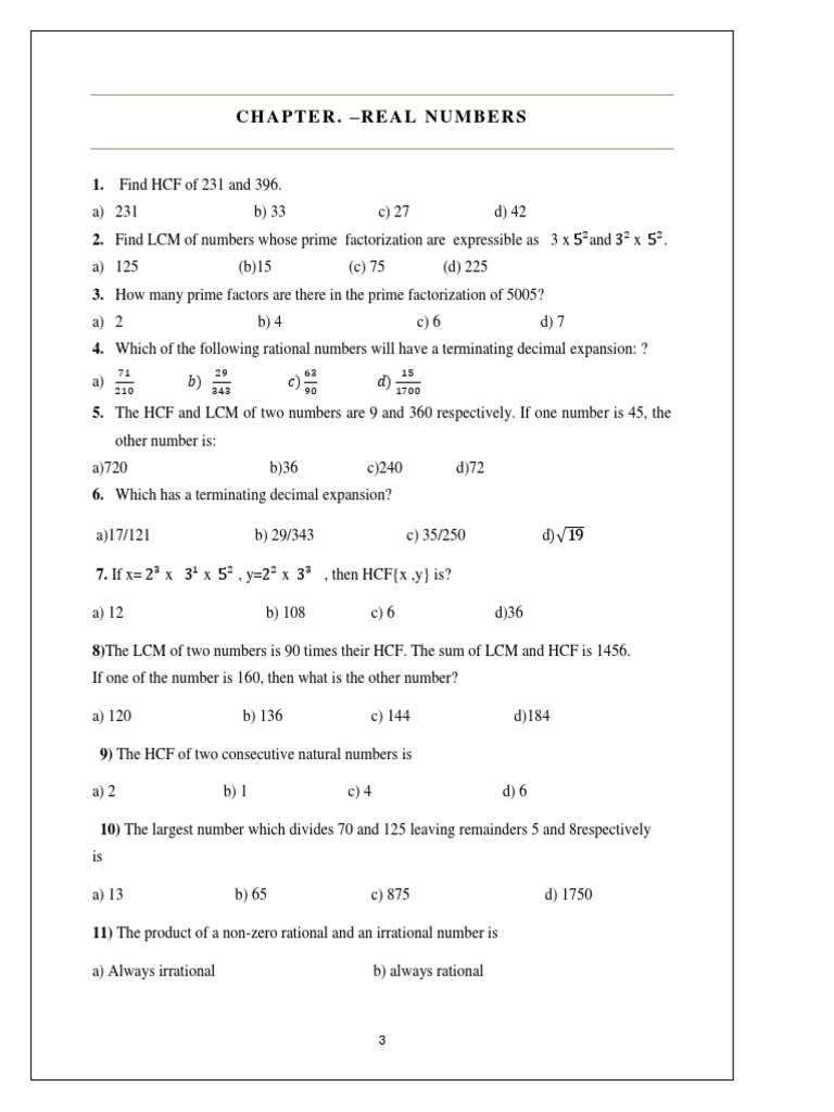 Maths MCQ | PDF | Numbers | Equations