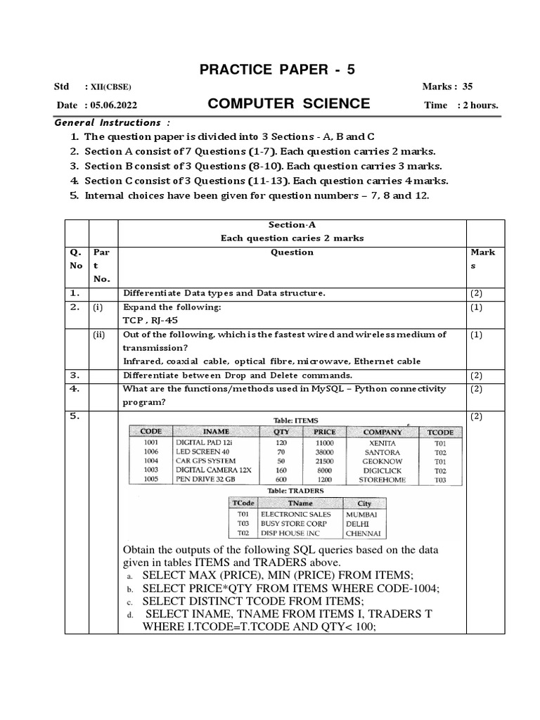 Practice 5 Pdf Table Database Sql 