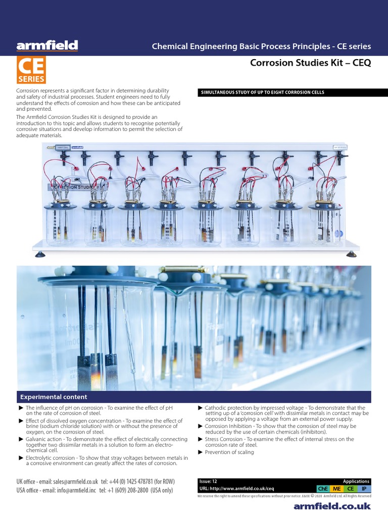 CEQ - Corrosion Studies Kit | PDF | Corrosion | Electromagnetism