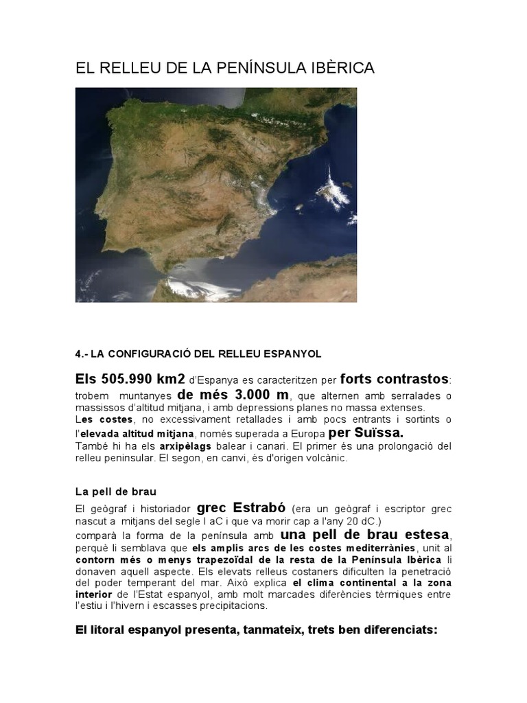 El Relleu de La Peninsula Iberica | PDF