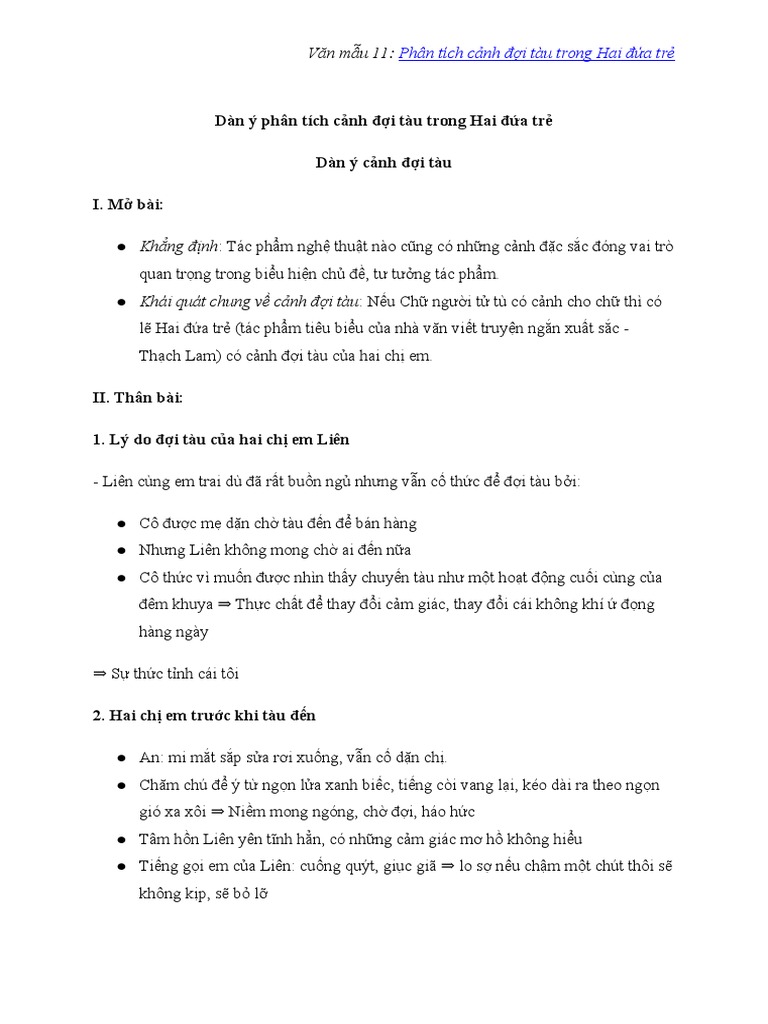 Phan Tich Canh Doi Tau Trong 2 Dua Tre | PDF