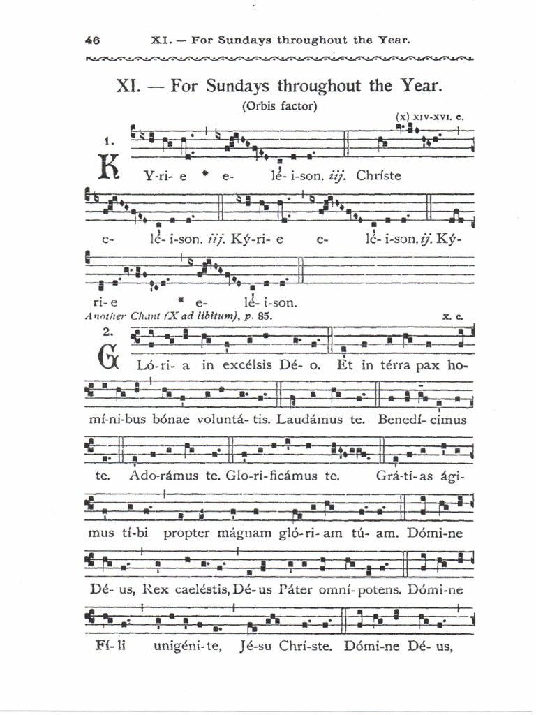 Missa XI Orbis Factor (Complete) | PDF