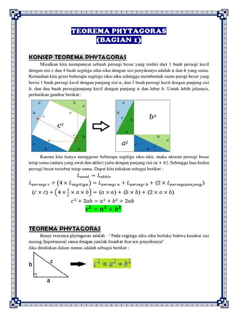 Teorema Phytagoras 1 | PDF