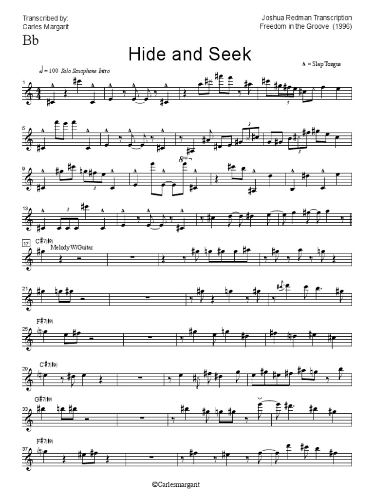 Hide and Seek-Redman-Bb | PDF