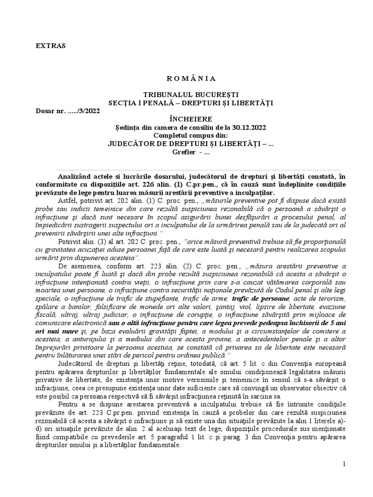 Extras Incheiere 30.12.2022 | PDF