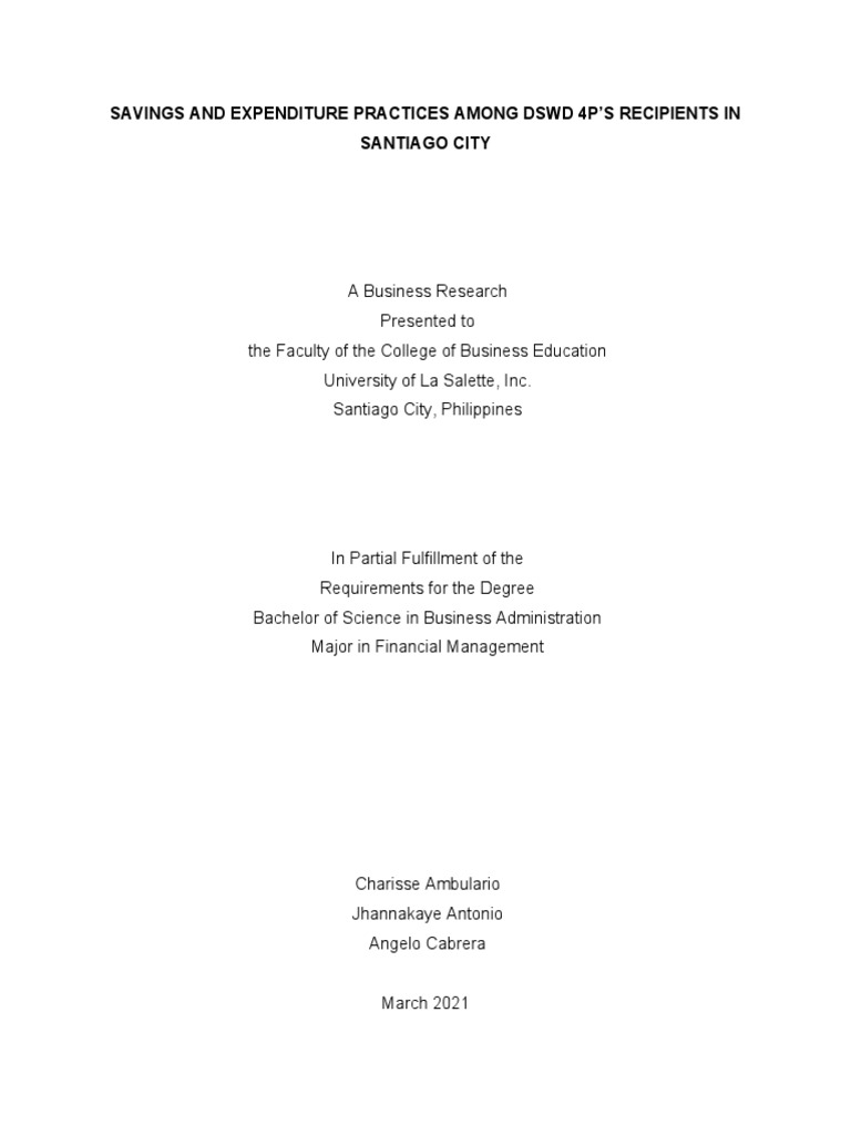 Imrad 4PS | PDF | Poverty | Poverty & Homelessness