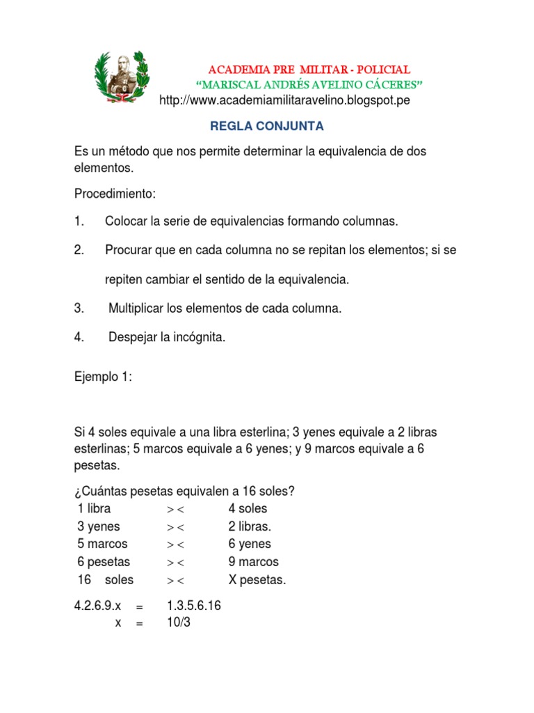 Ejercicios de Equivalencias Matemáticas | PDF