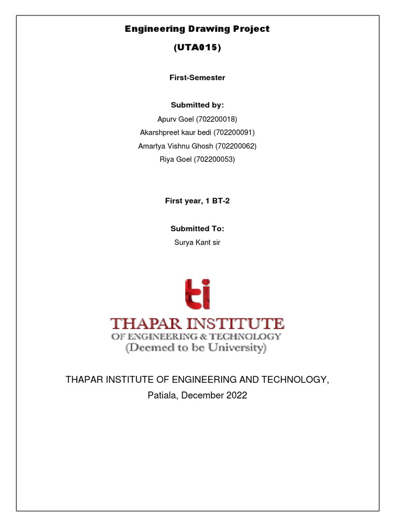 Engineering Drawing Project template | PDF