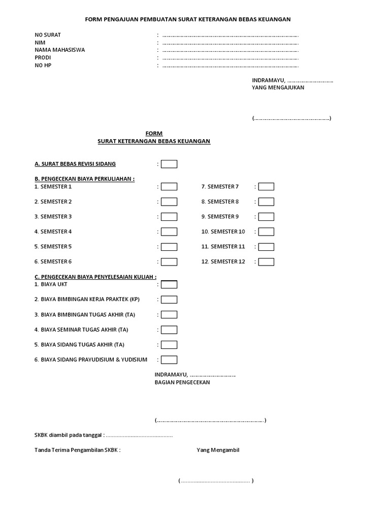 Form SKBK | PDF | Teknologi & Rekayasa